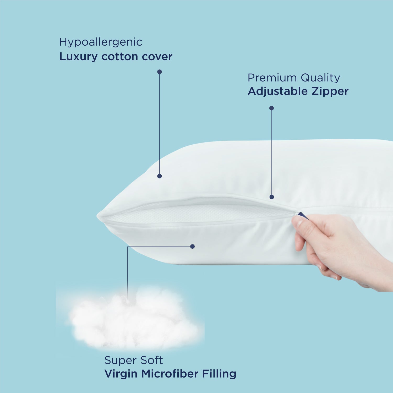 Smart Adjustable Plush Pillow - Only @₹999! Perfect for All Sleepers