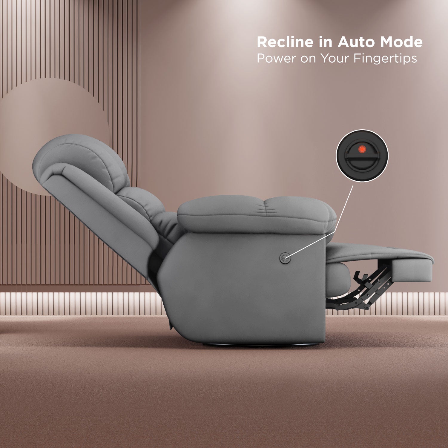 Single Recliner Sofa - Buy Luxe Motorised Recliner Sofa Online – The ...