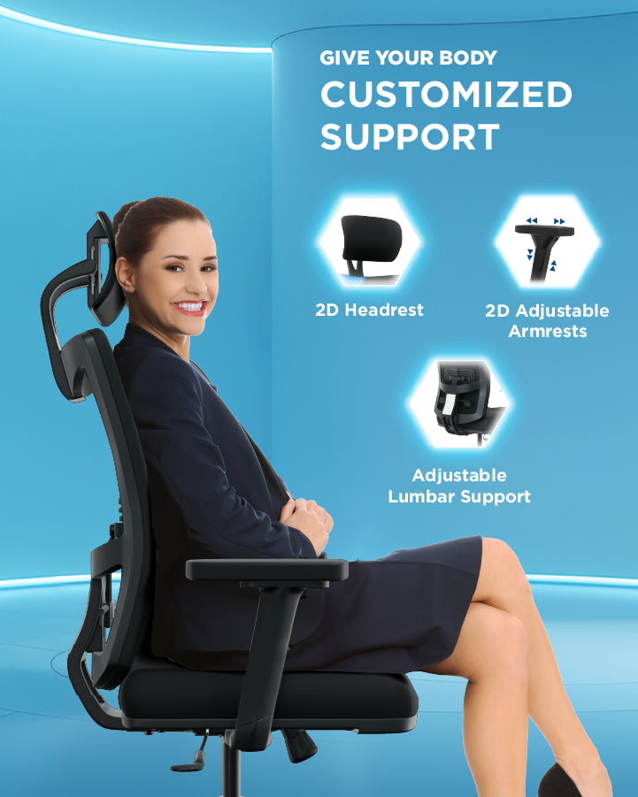 Buy Onyx Orthopedic Office Chair Online @62% OFF | The Sleep Company